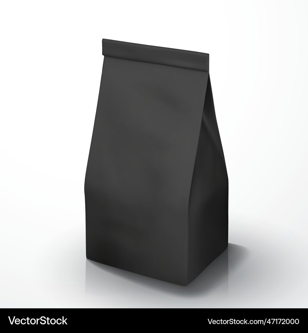 Coffee bean package mockup Royalty Free Vector Image