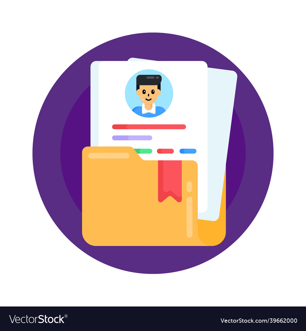 Cv folder Royalty Free Vector Image - VectorStock