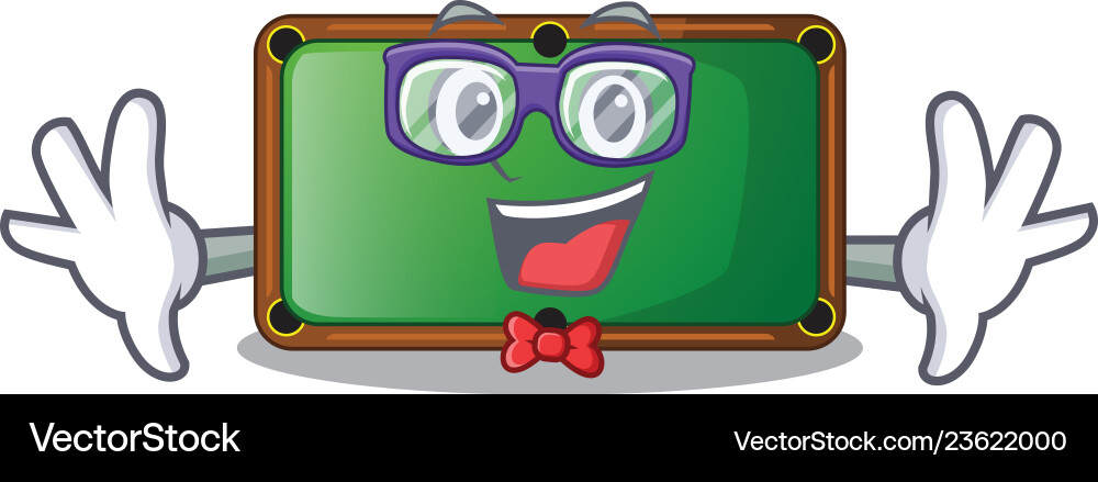 Geek billiard table is insulated with characters Vector Image