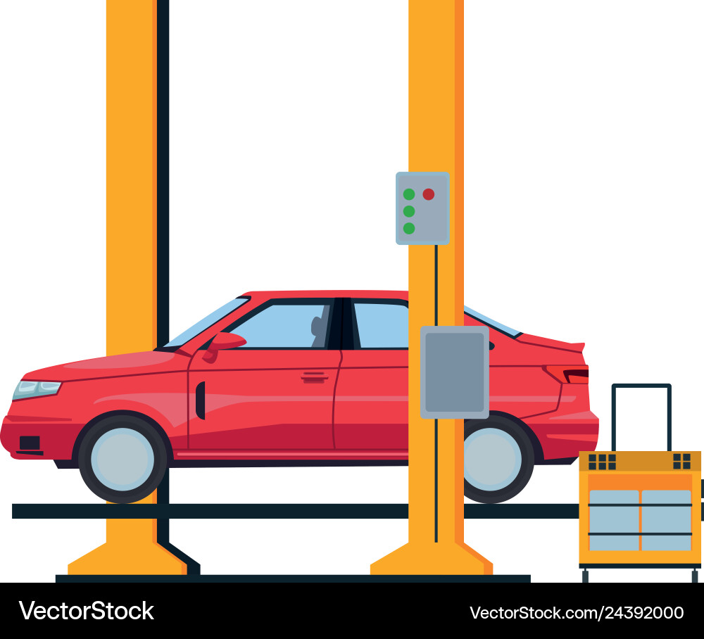 Industry car manufacturing cartoon Royalty Free Vector Image
