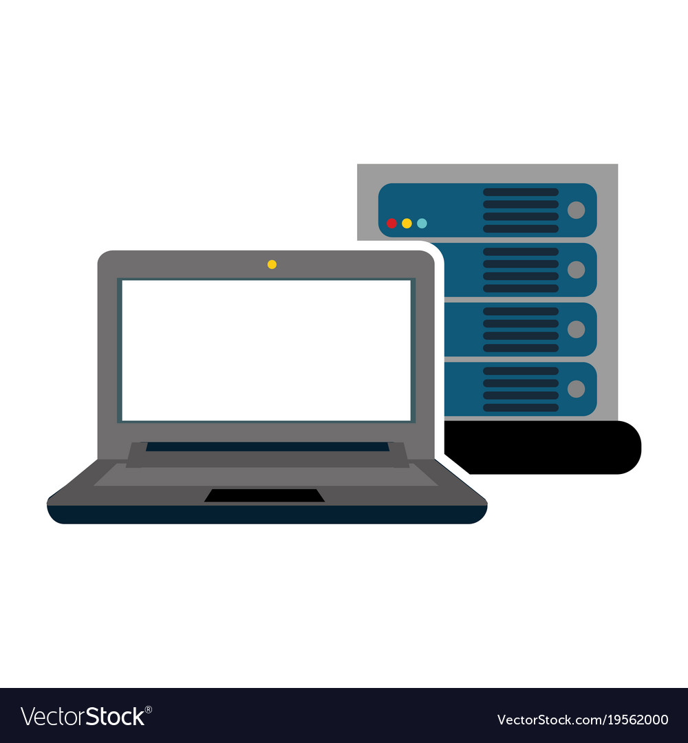 Isolated computer design Royalty Free Vector Image