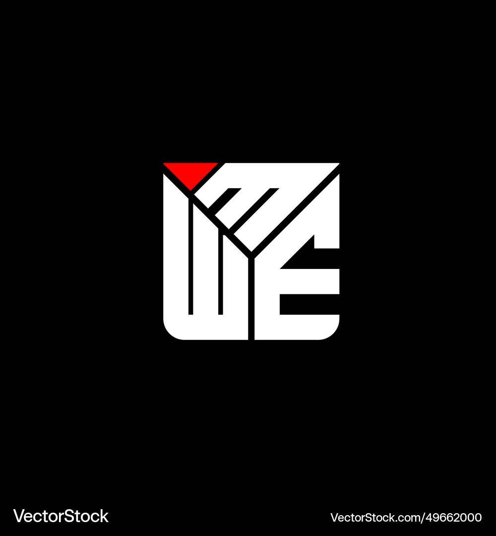 Mwe letter logo design mwe simple and modern logo Vector Image