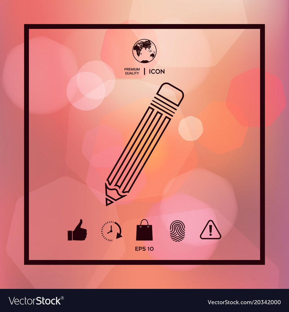 Pencil - line icon Royalty Free Vector Image - VectorStock