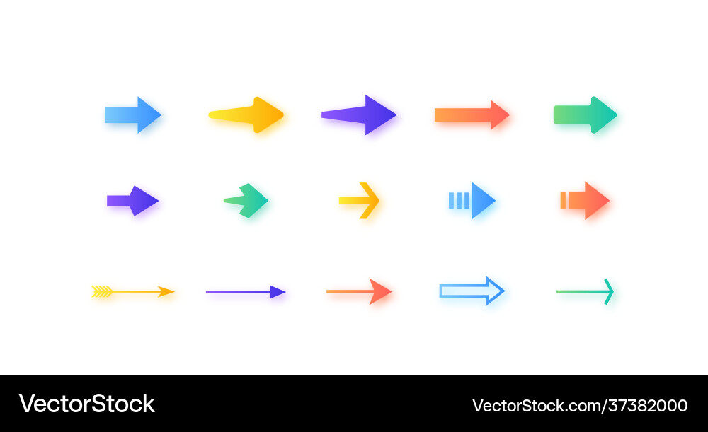 Set arrows Royalty Free Vector Image - VectorStock