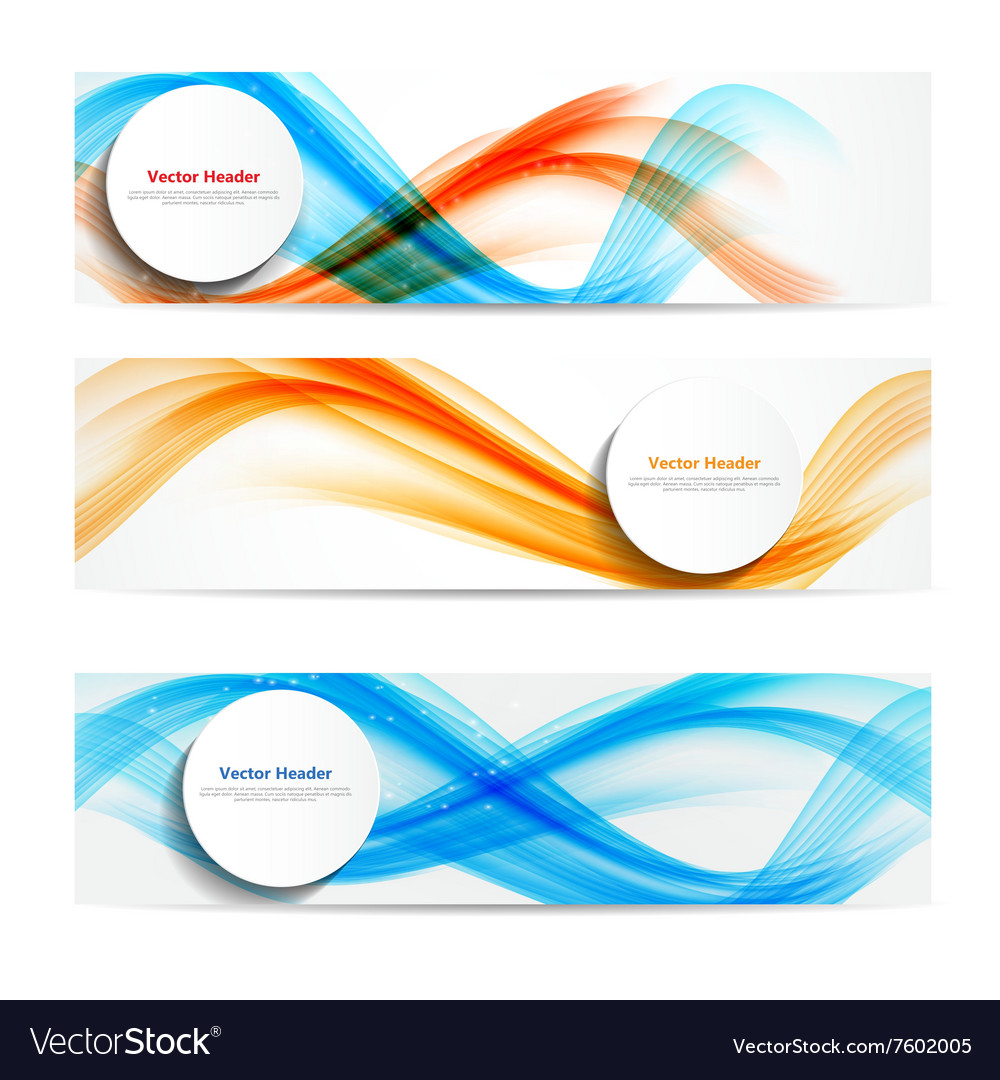 Abstract Colored Wave Header Background Royalty Free Vector