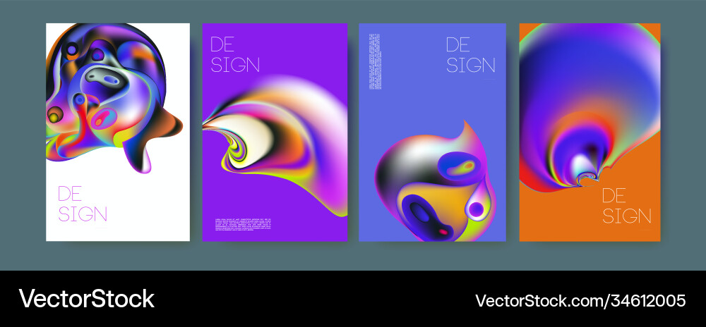 Abstract colorful liquid and fluid colors Vector Image