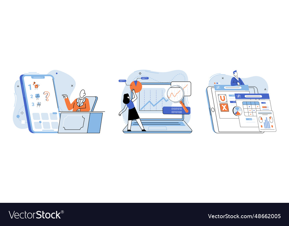 Application Testing Metaphor App Test Royalty Free Vector