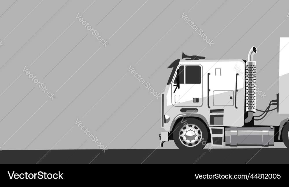 Classic cab over semi-trailer truck Royalty Free Vector