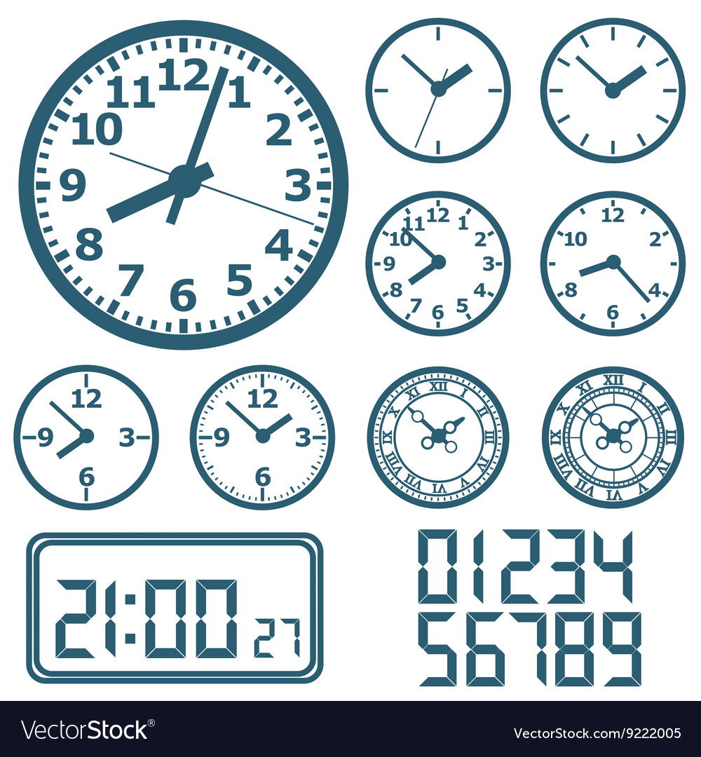 Clock icon Royalty Free Vector Image - VectorStock