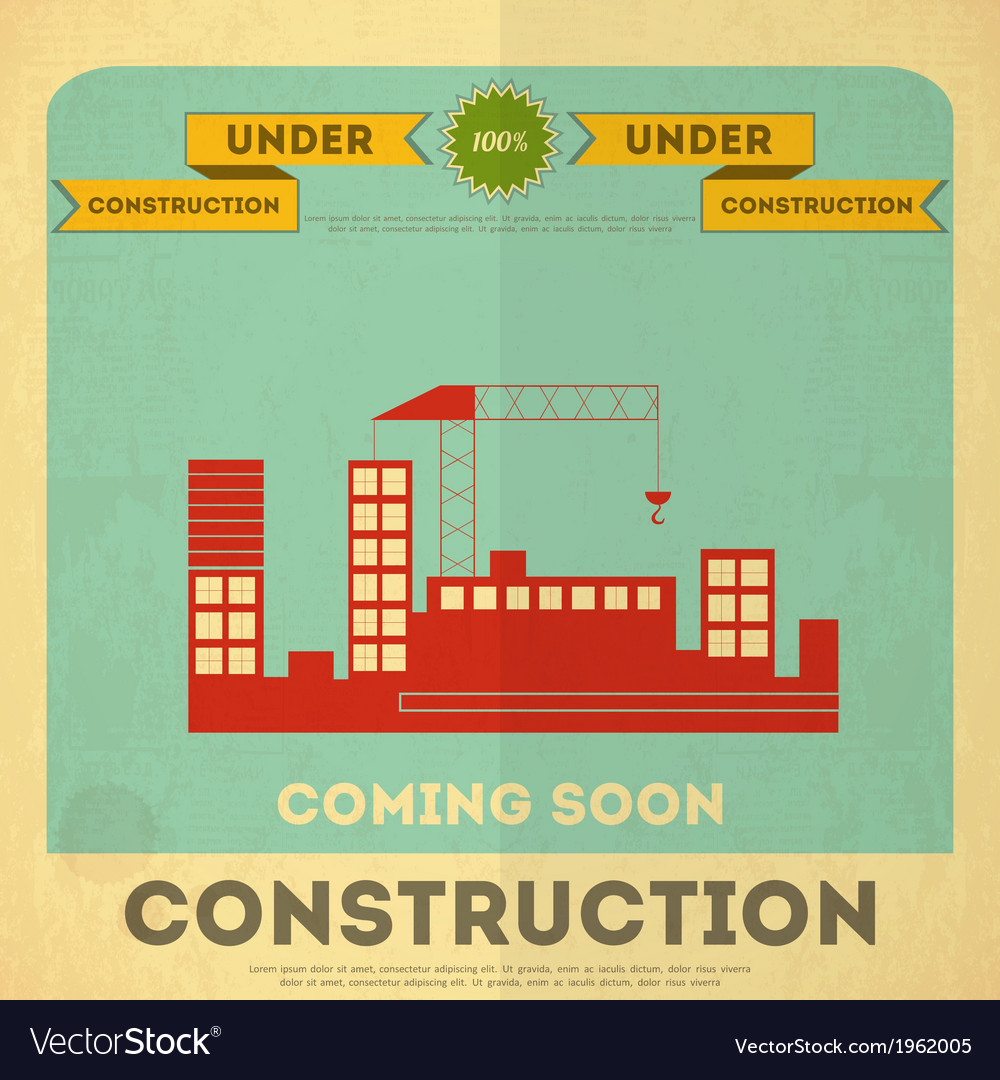 Construction placard Royalty Free Vector Image