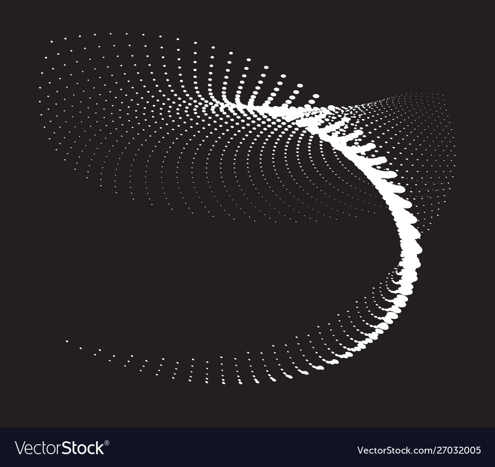 Dotted halftone spiral pattern or texture Vector Image