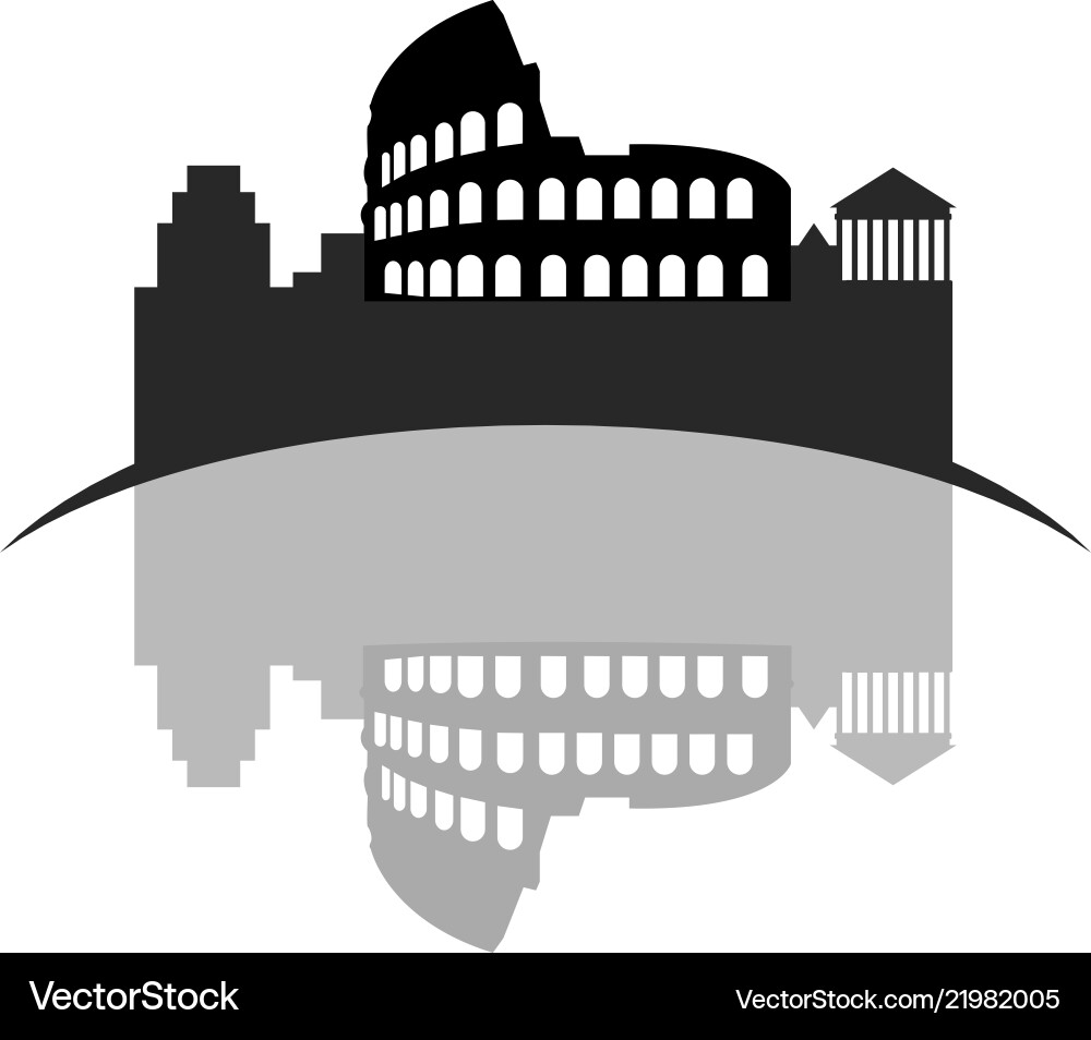 Isolated cityscape of rome Royalty Free Vector Image