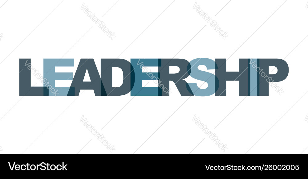 Leadership management business card text modern Vector Image
