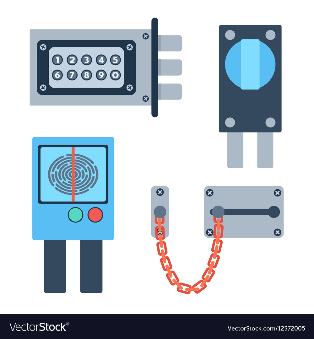 Lock icons set Royalty Free Vector Image - VectorStock