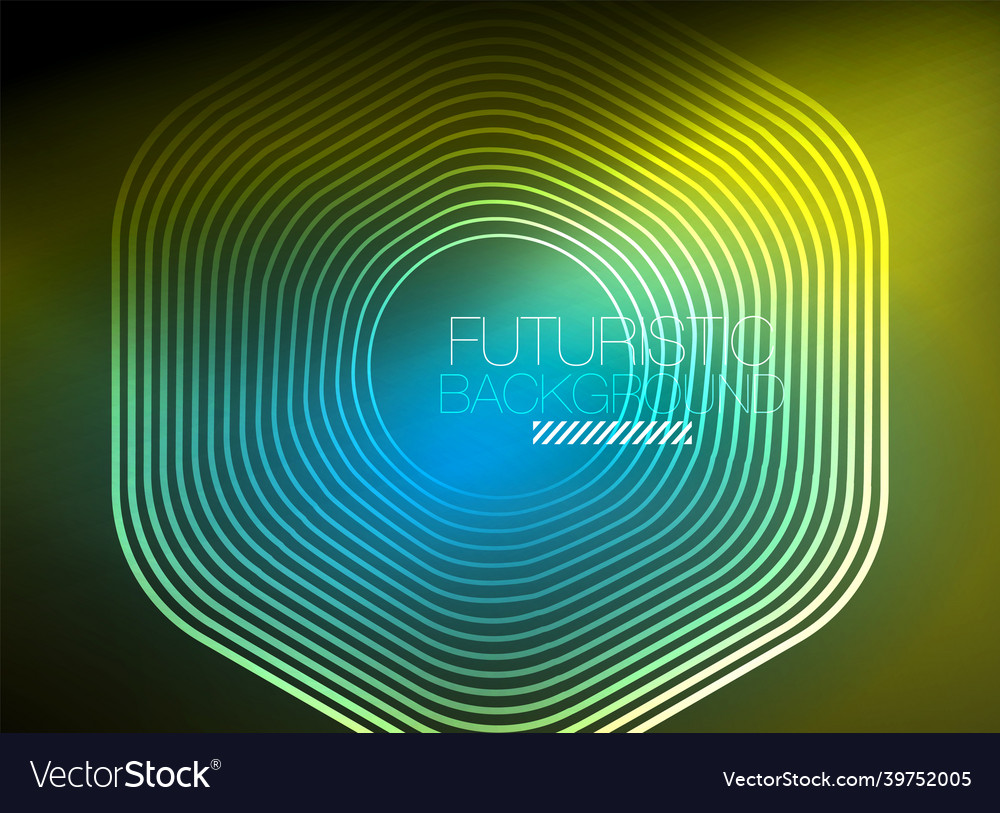 Neon color square shape lines abstract background Vector Image