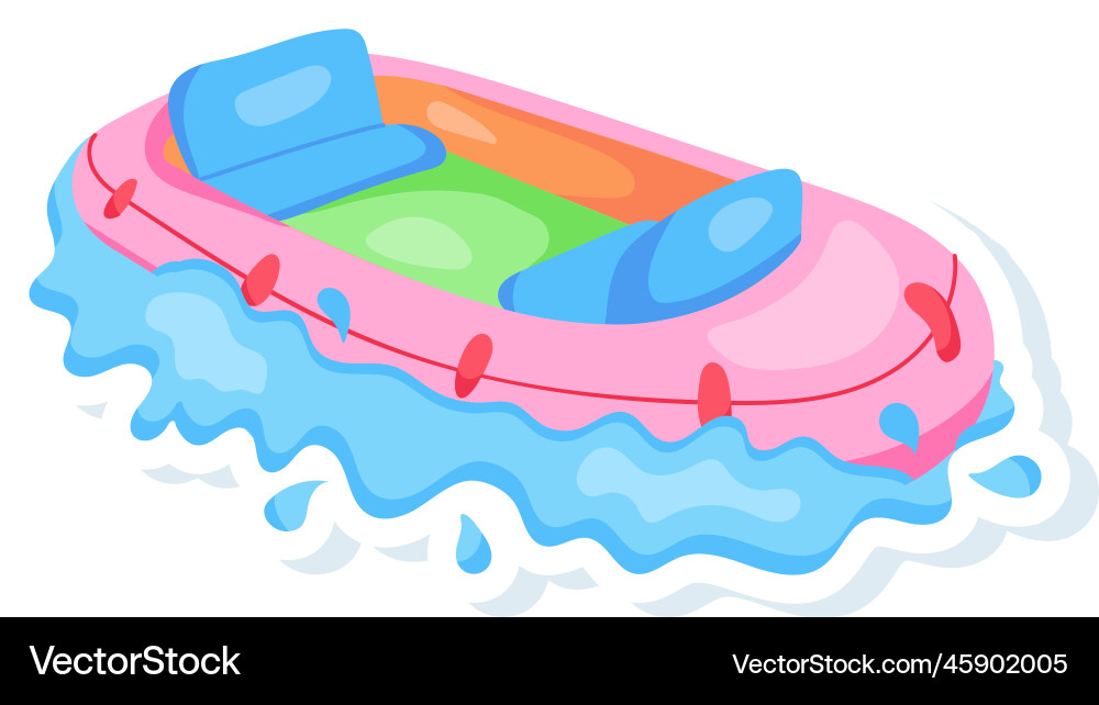 Rafting boat Royalty Free Vector Image - VectorStock