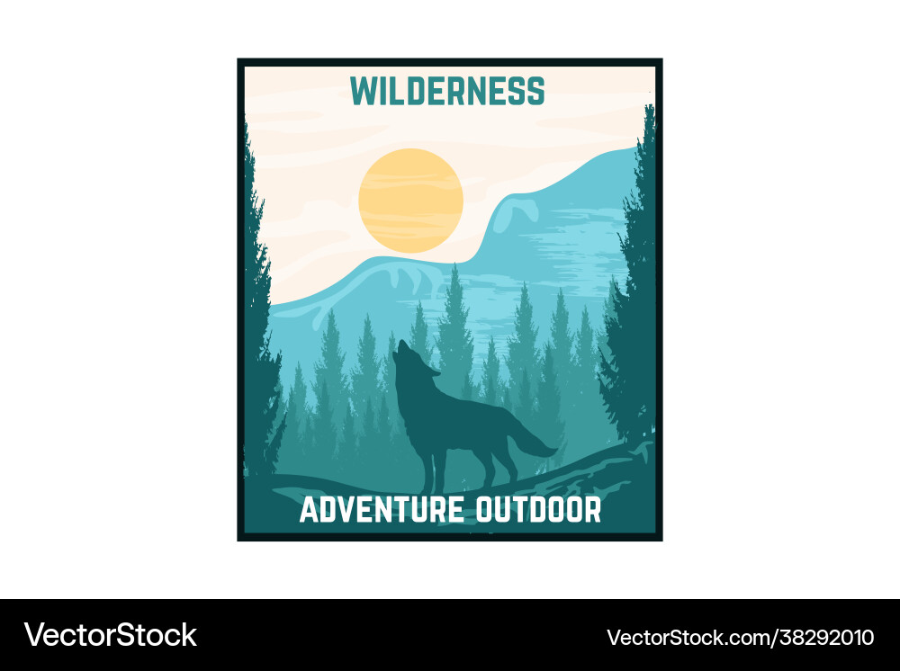 Adventure outdoor design with nature Royalty Free Vector