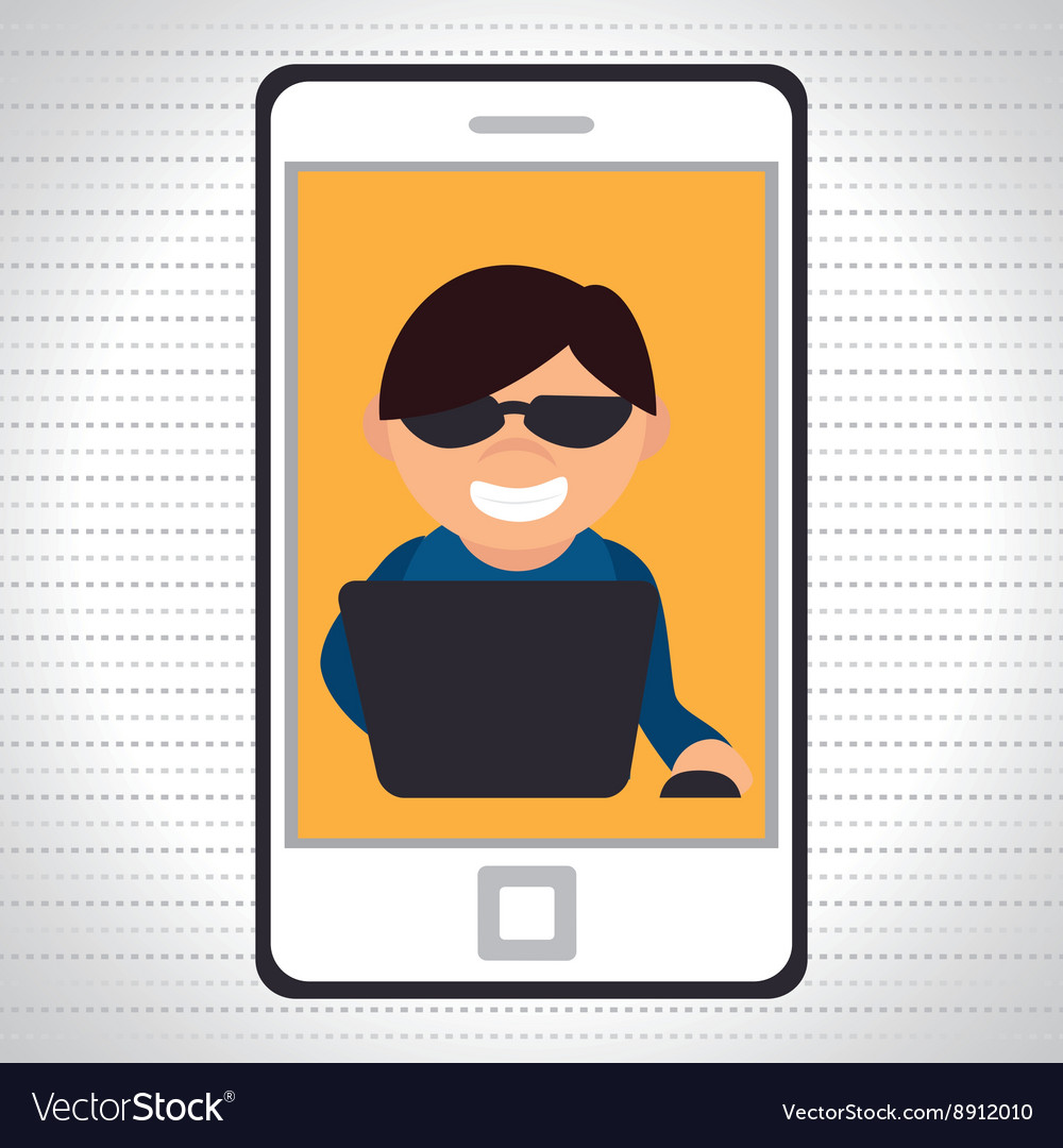 Computer user design Royalty Free Vector Image