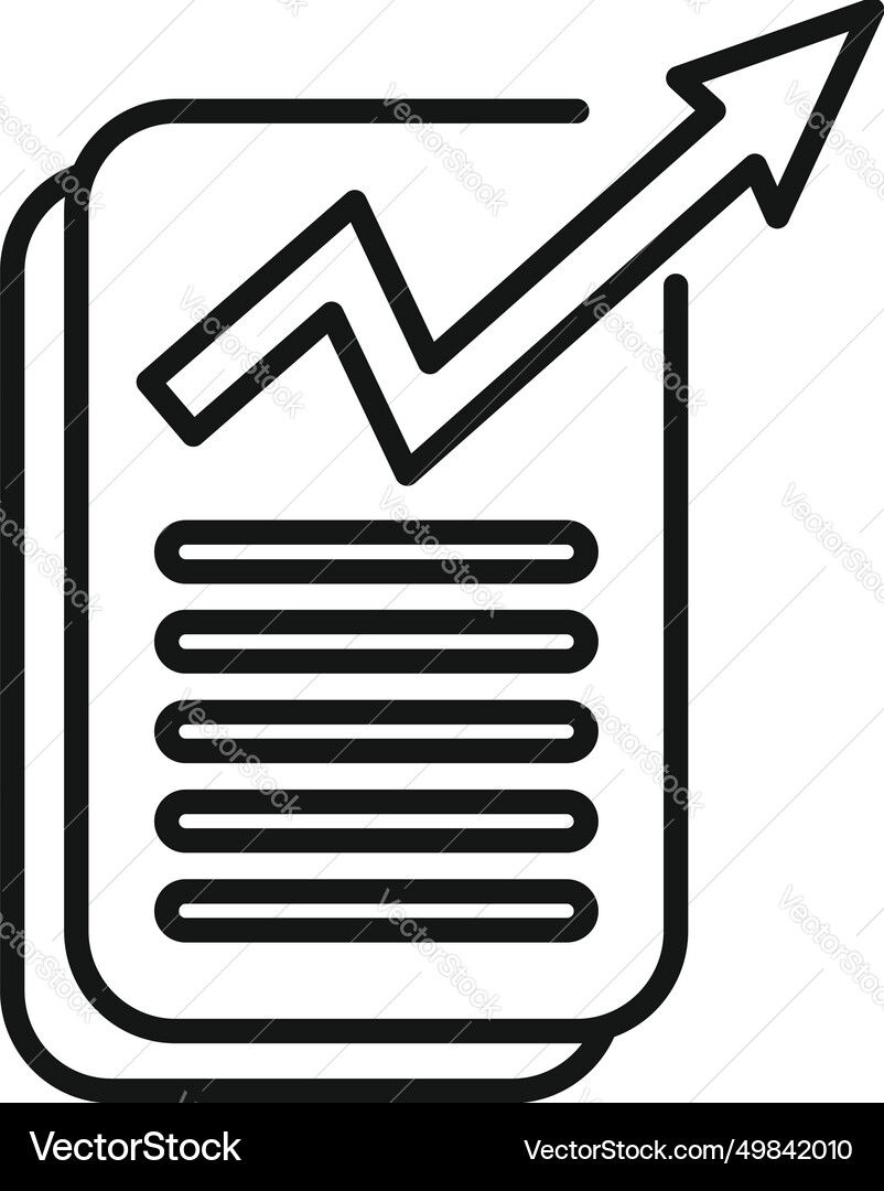Finance papers icon outline fusion direct Vector Image