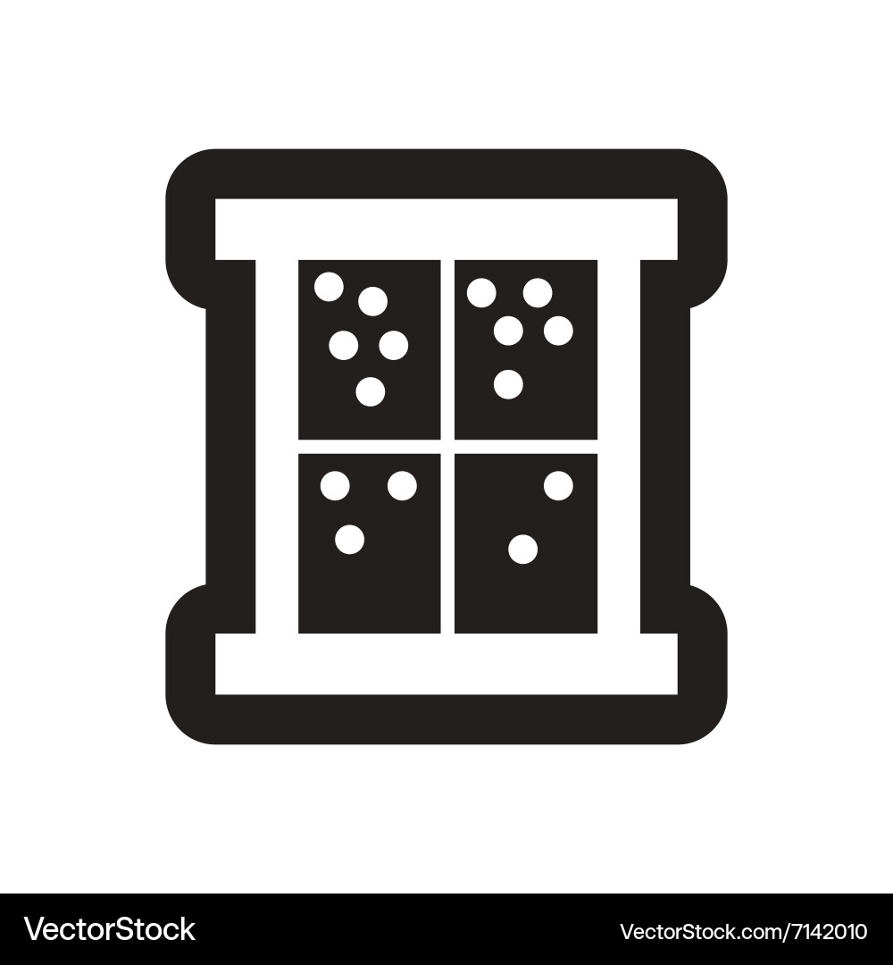 Flat icon in black and white snow outside window Vector Image