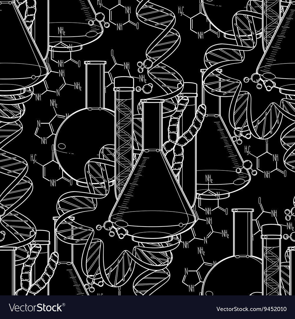 Genetic research pattern Royalty Free Vector Image
