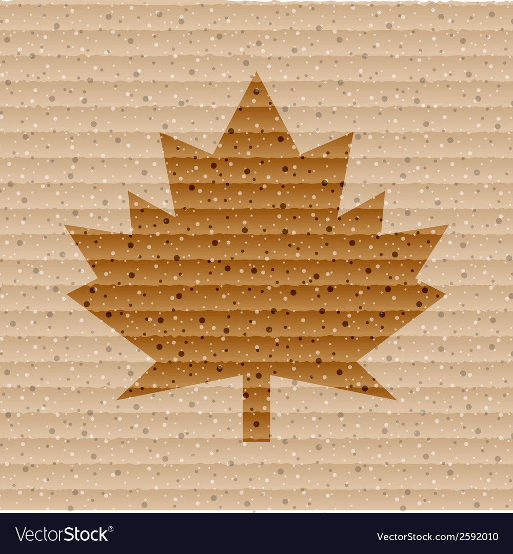 Maple leaf flat modern web button and space Vector Image