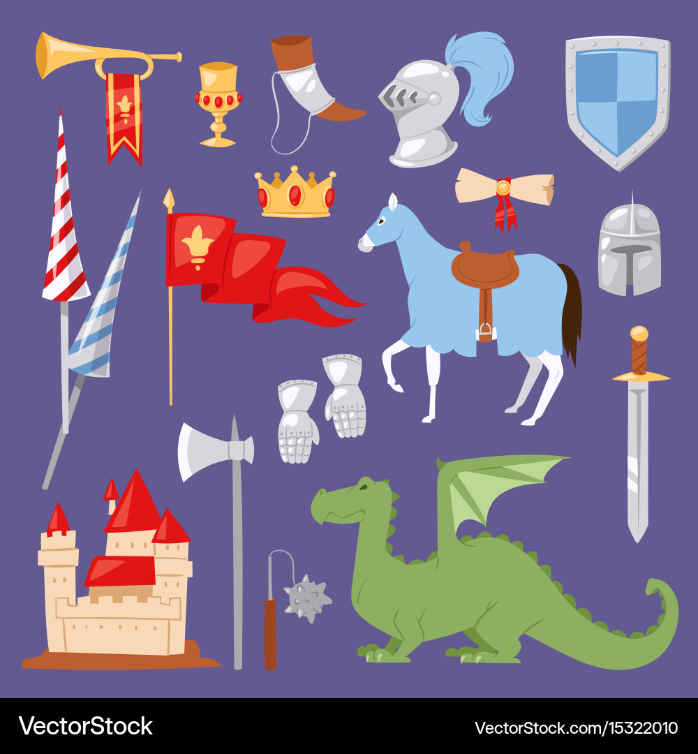 Middle ages medieval knight heraldic royal crest Vector Image