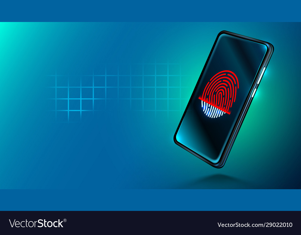 Mobile data security concept smartphone Royalty Free Vector