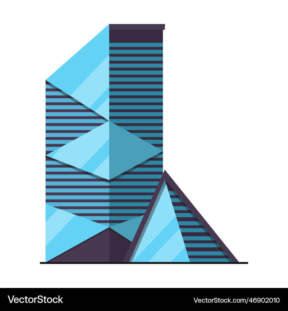 Modern glass office or apartment building Vector Image