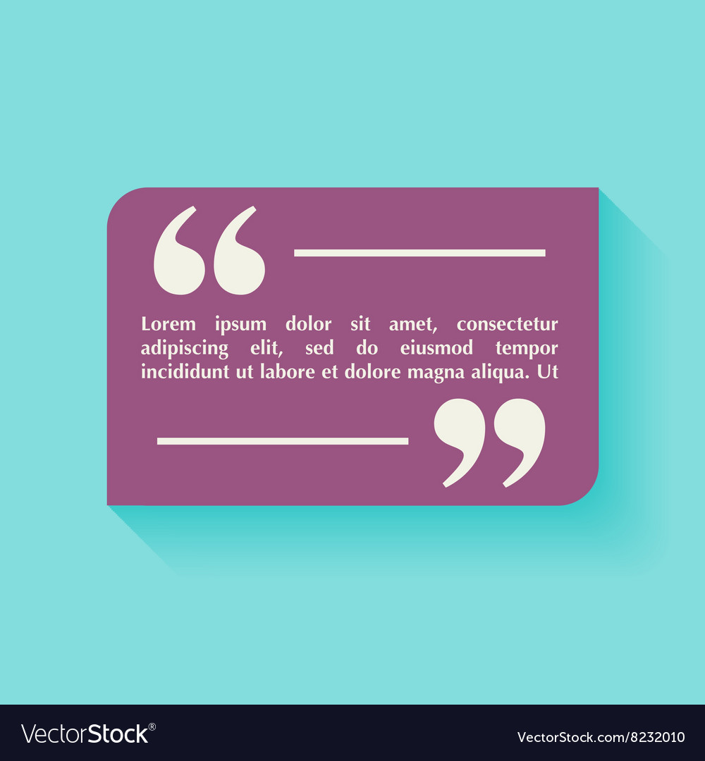 Quote blank template design elements circle Vector Image