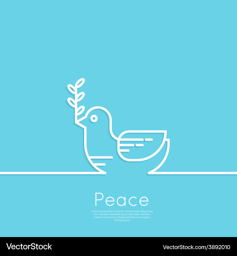 Symbol of peace dove Royalty Free Vector Image