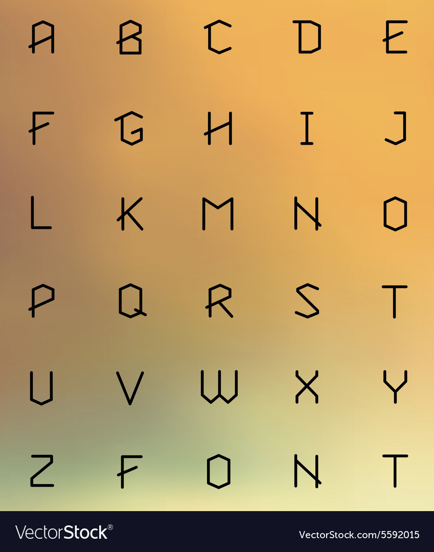 Alphabet set Royalty Free Vector Image - VectorStock