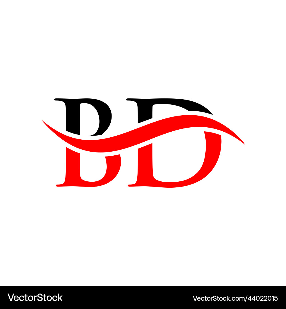 Bd combine letter logo template Royalty Free Vector Image