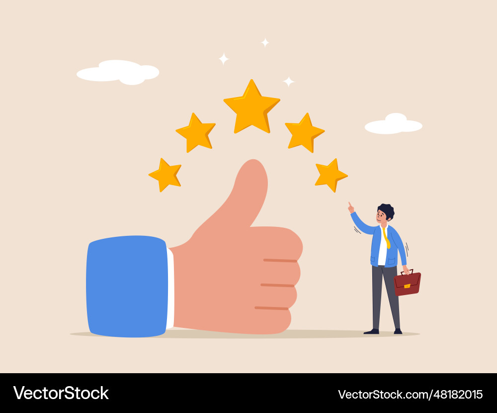Best star rating concept excellence customer Vector Image
