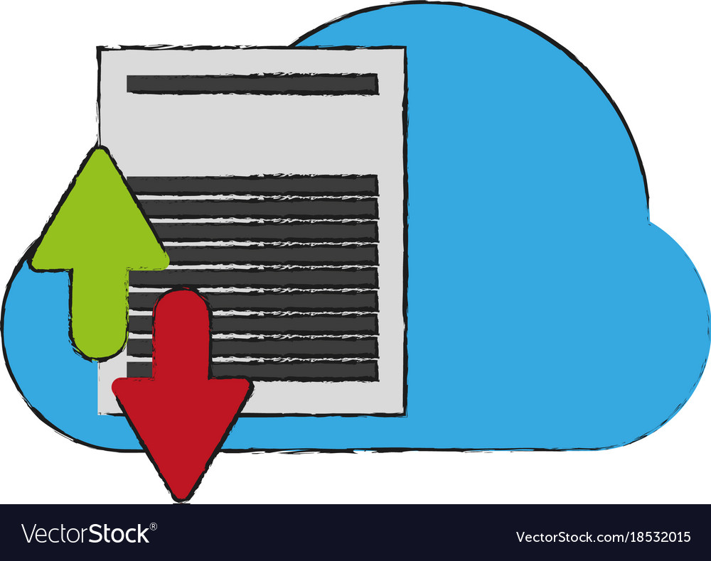 Cloud computing symbol Royalty Free Vector Image