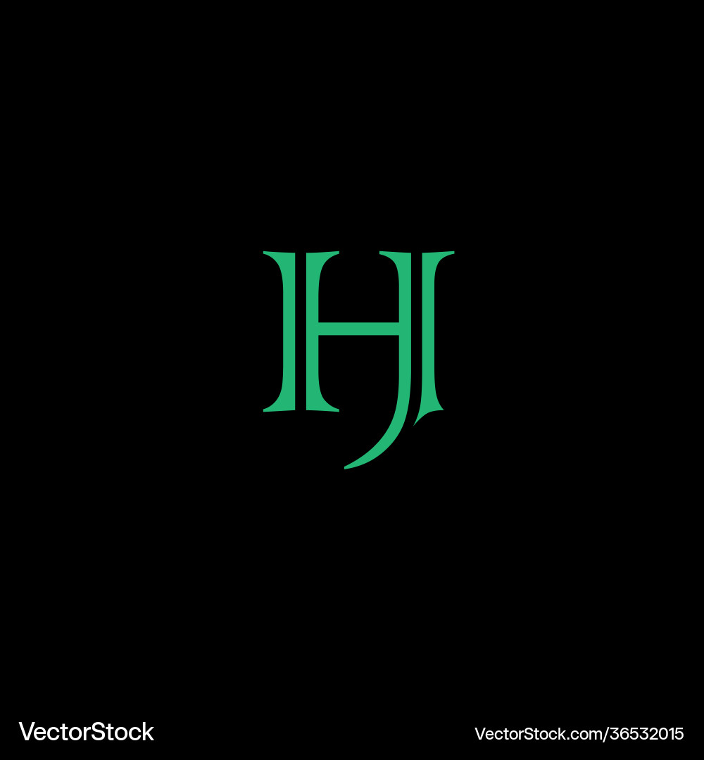 Jh or hj abstract outstanding professional Vector Image