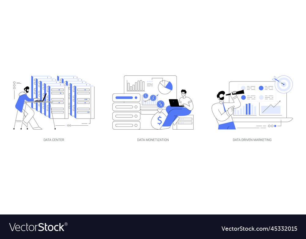 Selling Database Abstract Concept Royalty Free Vector Image