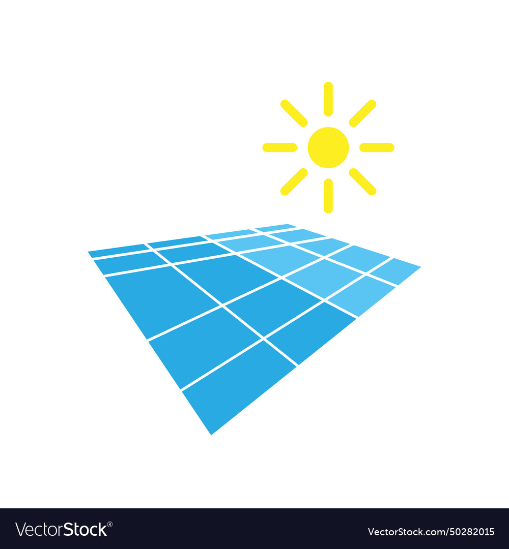Solar panel icon design template isolated clipart Vector Image Solar panel icon design template isolated clipart Vector Image