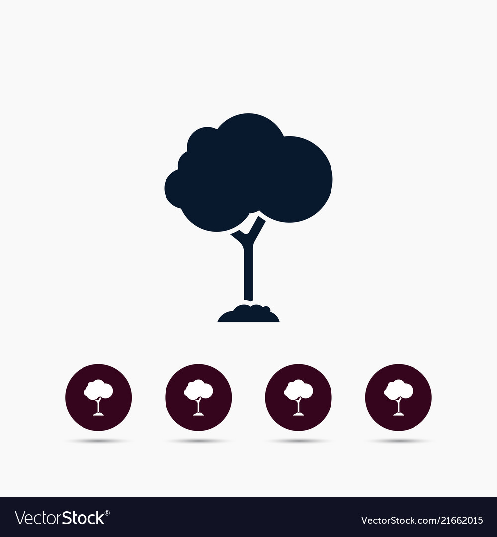 Tree icon simple gardening element symbol design Vector Image