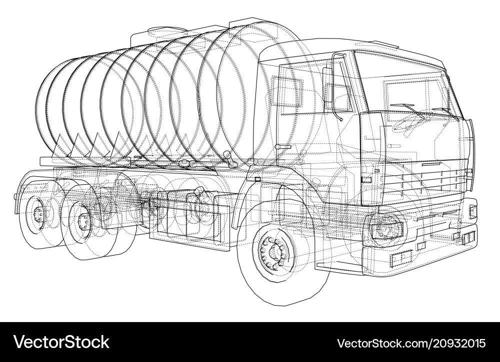 Truck with tank concept Royalty Free Vector Image