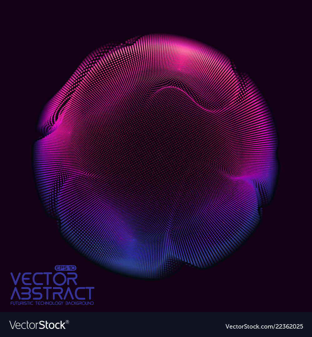 Abstract sphere particles points array Royalty Free Vector