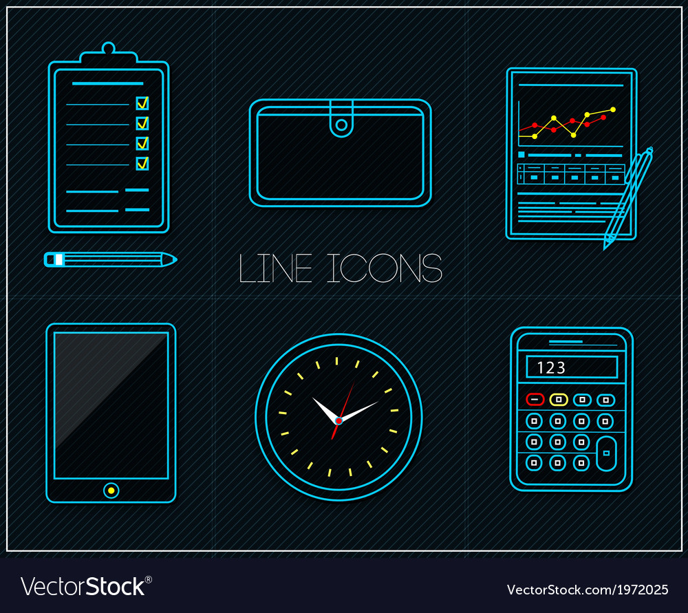 Business work elements Royalty Free Vector Image