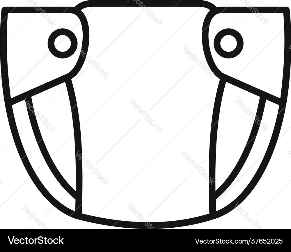 Child diaper icon outline style Royalty Free Vector Image