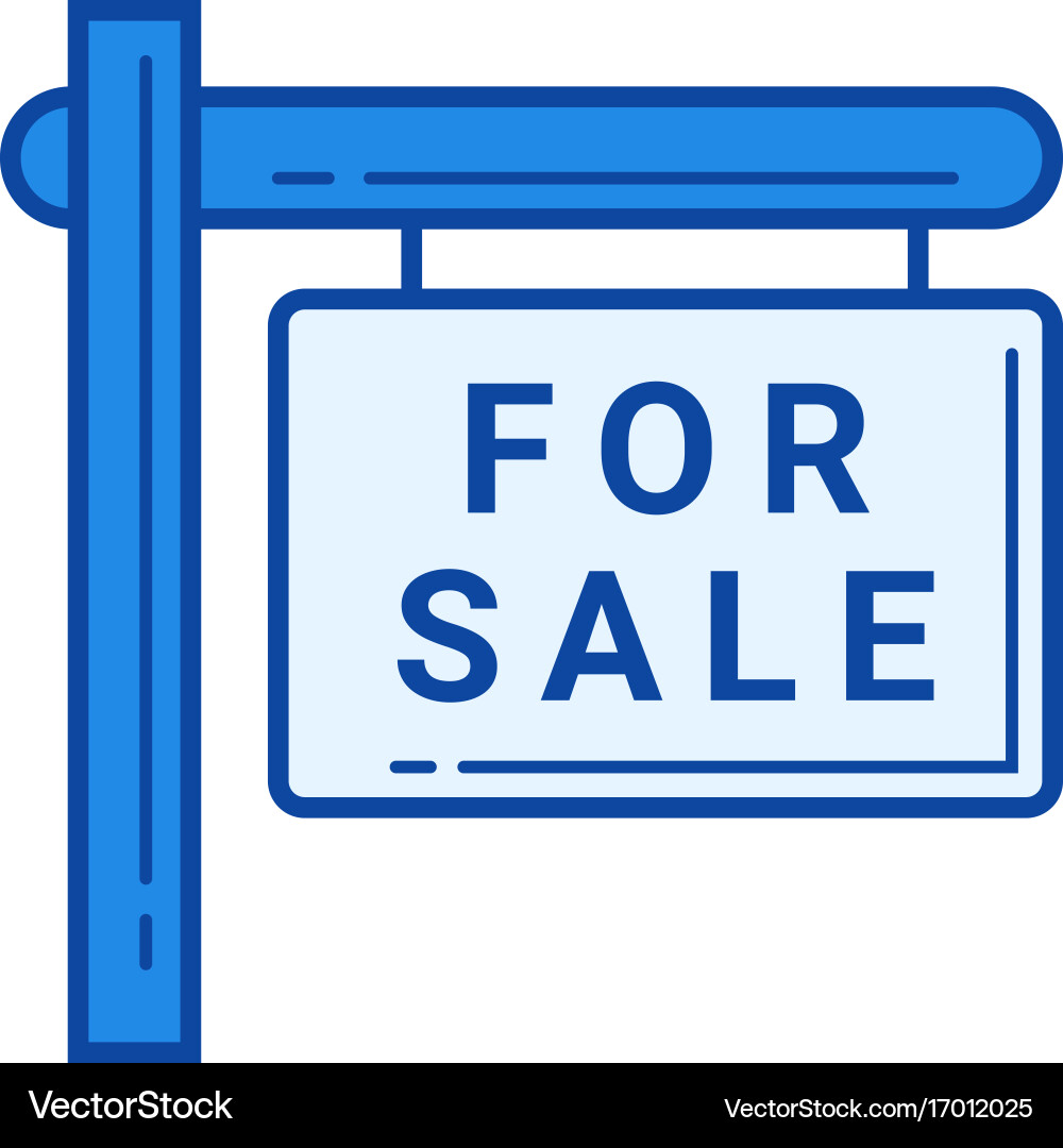 For sale sign line icon Royalty Free Vector Image