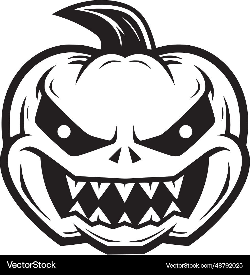 Halloween - black and white Royalty Free Vector Image