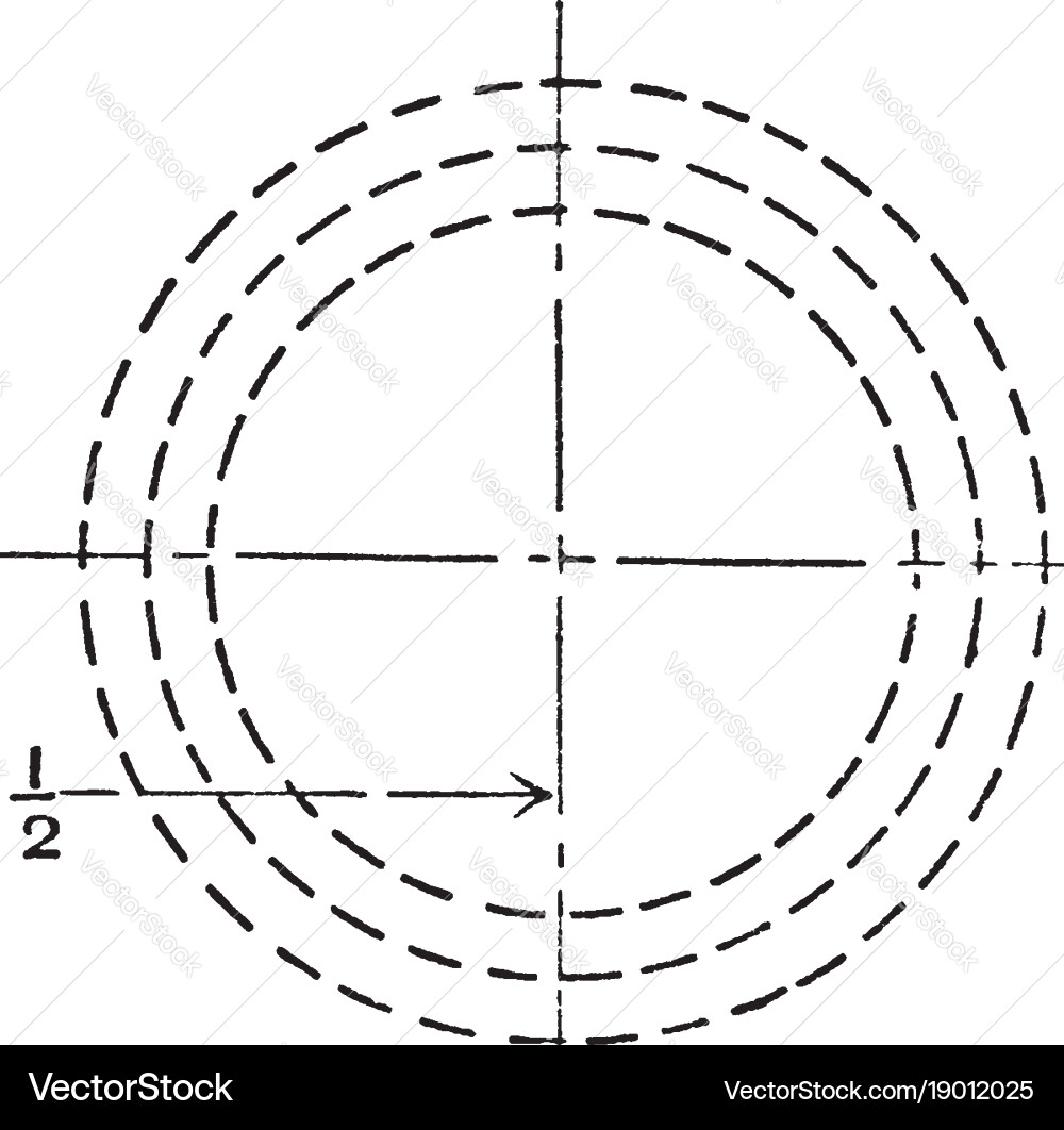 Inscribed circle with smaller circles at tangent Vector Image