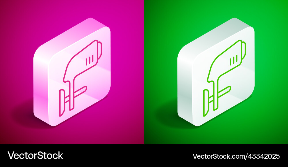 Isometric line outboard boat motor icon isolated Vector Image