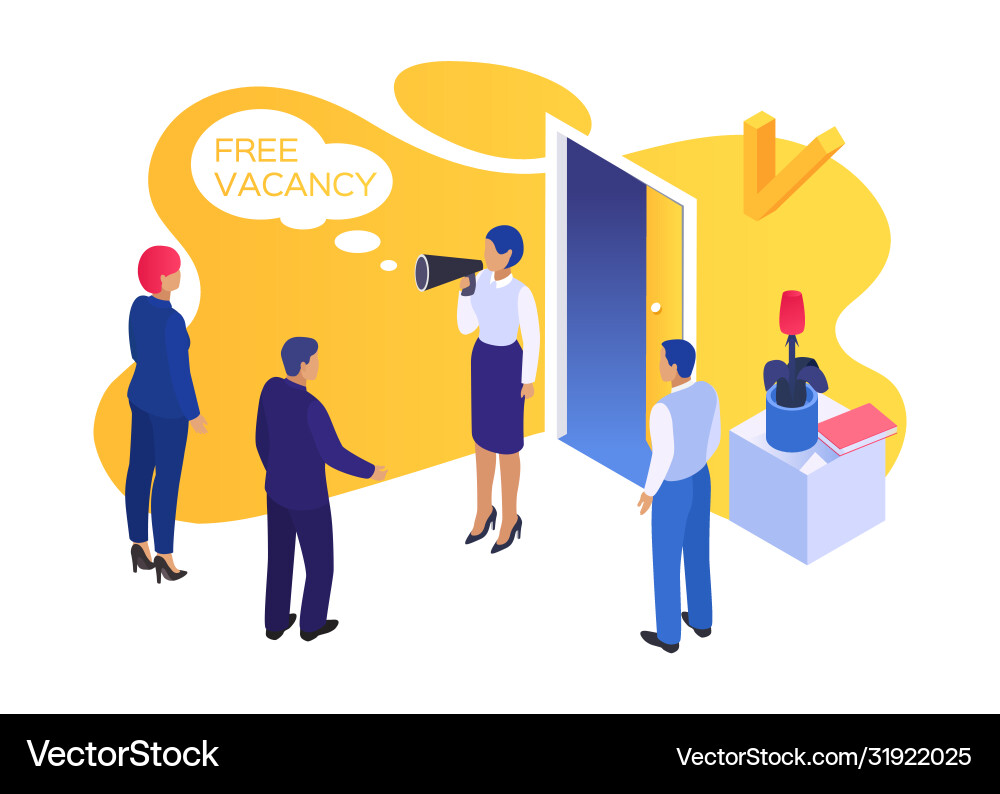 Job business vacancy people Royalty Free Vector Image