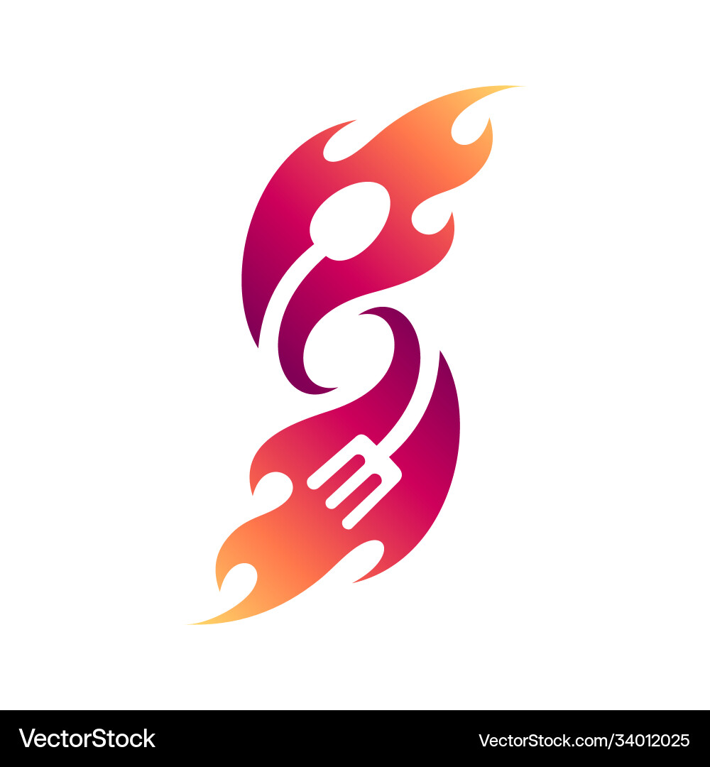 Letter s food logo Royalty Free Vector Image - VectorStock