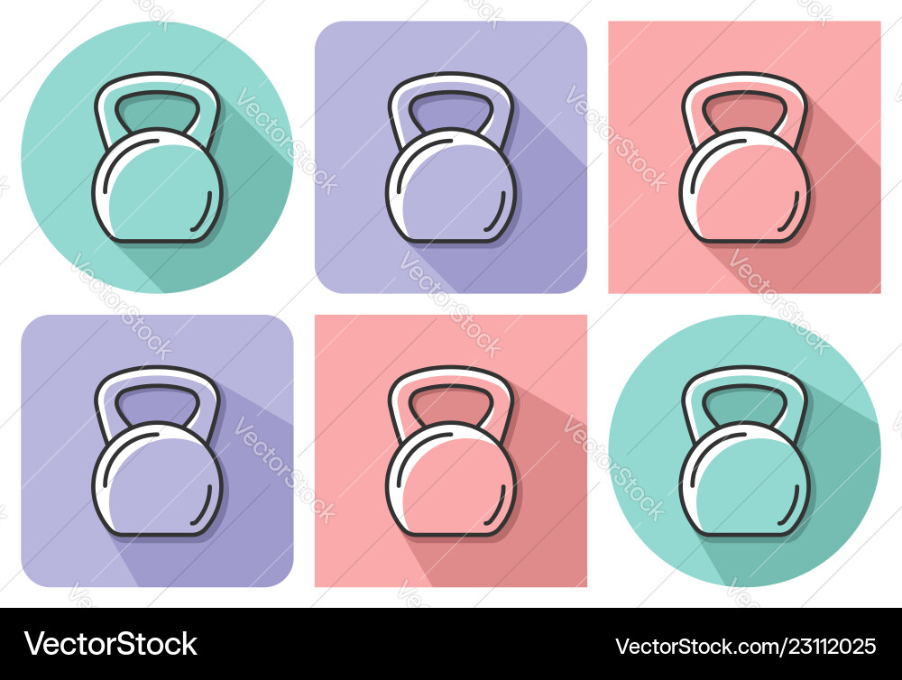 Outlined icon of weight with parallel Royalty Free Vector